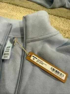 SKIMS | Shorts | Skims Light Blue Funnelneck Halfzip | Poshmark